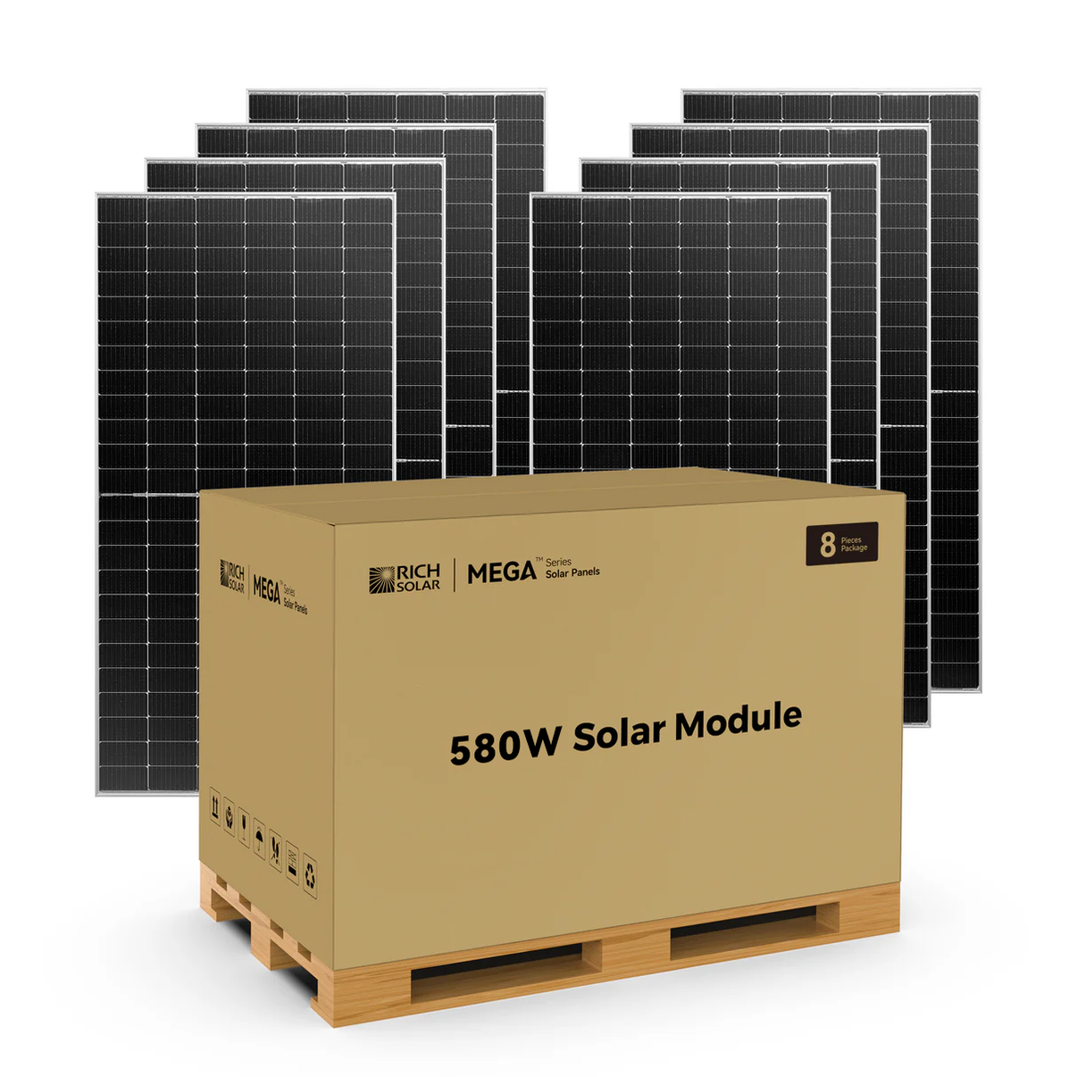 Rich Solar MEGA 580W Bifacial Solar Panel - High-Efficiency Off-Grid ...